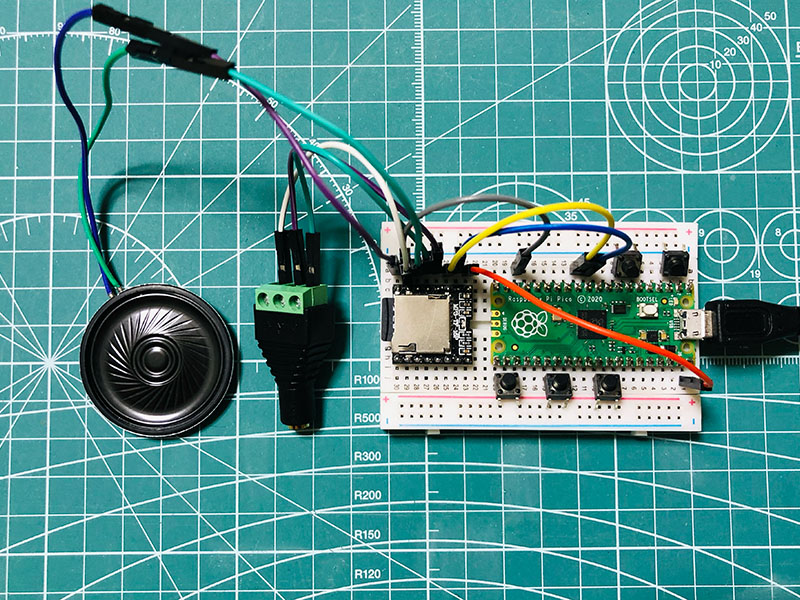 DFPlayerとRaspberry Pi picoで作るシンプルな音楽プレーヤー：DFPlayerの制御は他プロジェクトでも使えるように ...